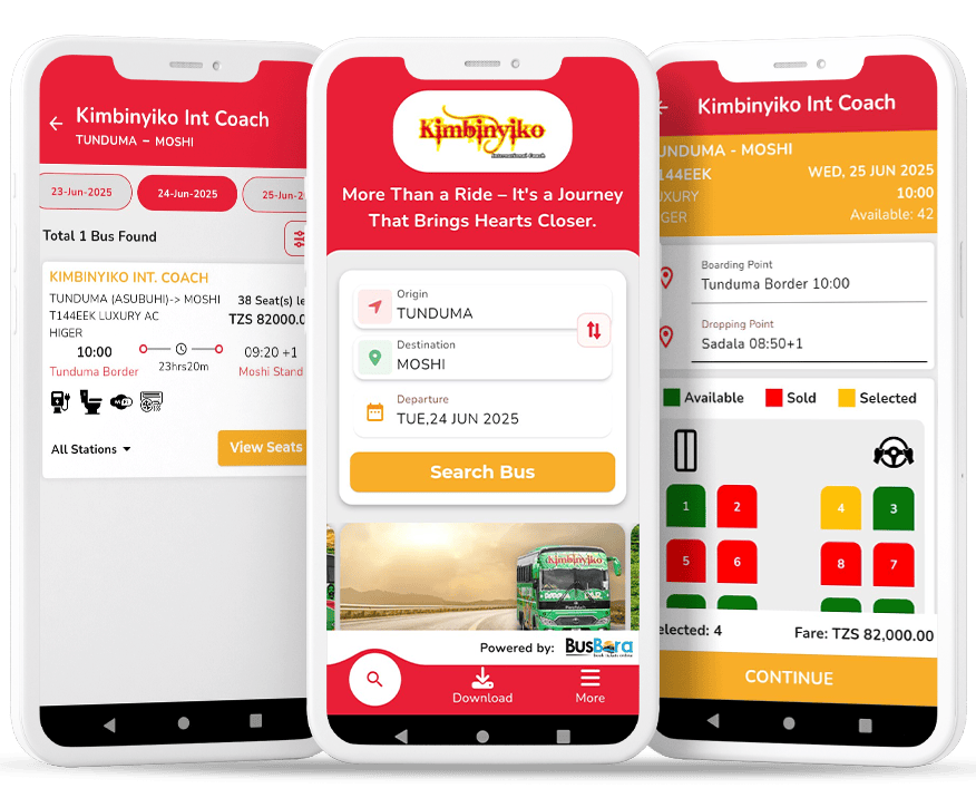 Kimbinyiko - Online Bus Ticket Booking Platform in Tanzania